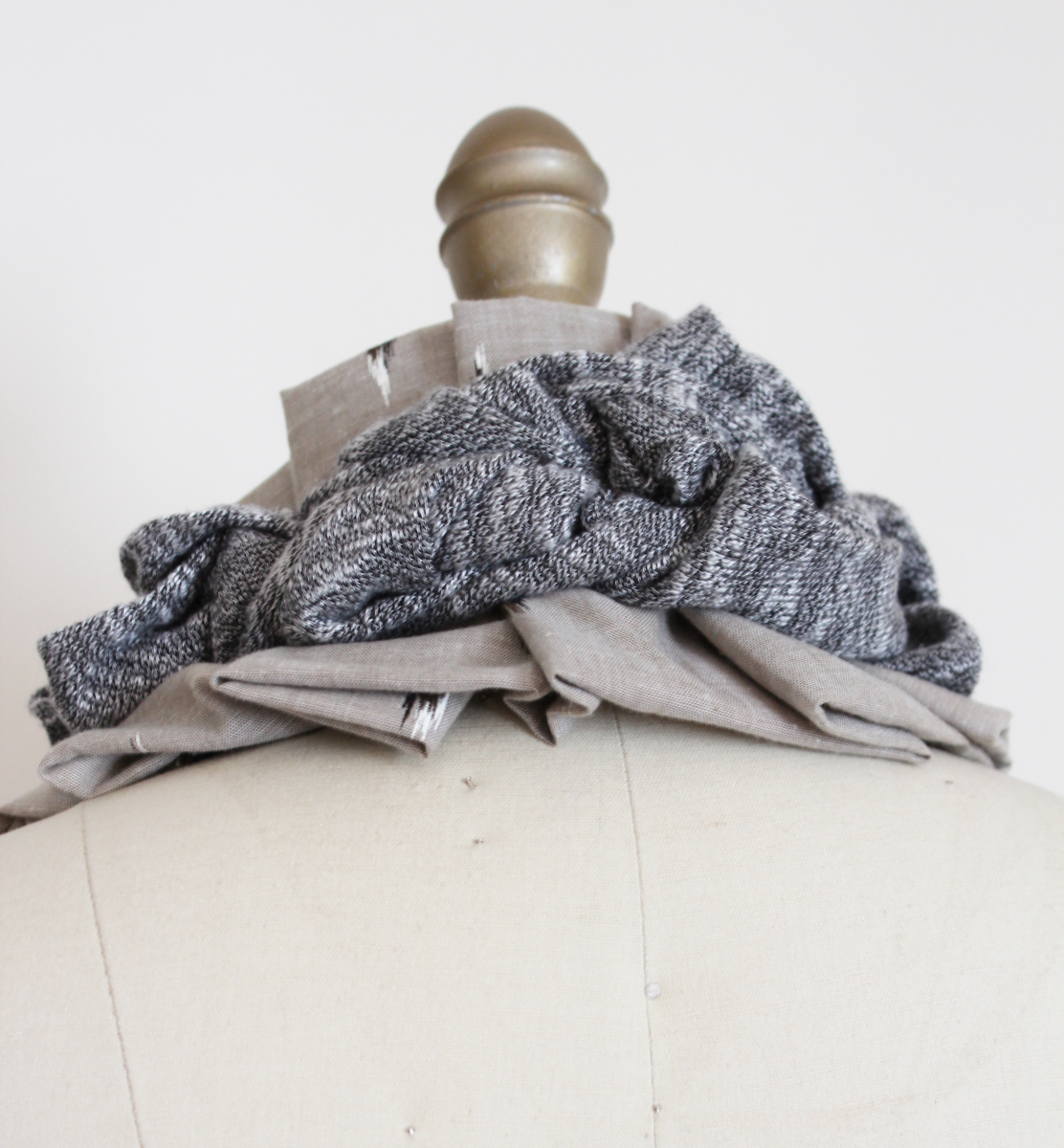 Upcycled Scarf In Greys on Luulla